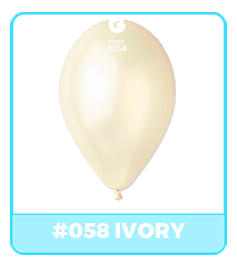 #058 METALLIC IVORY – Boga Balloons