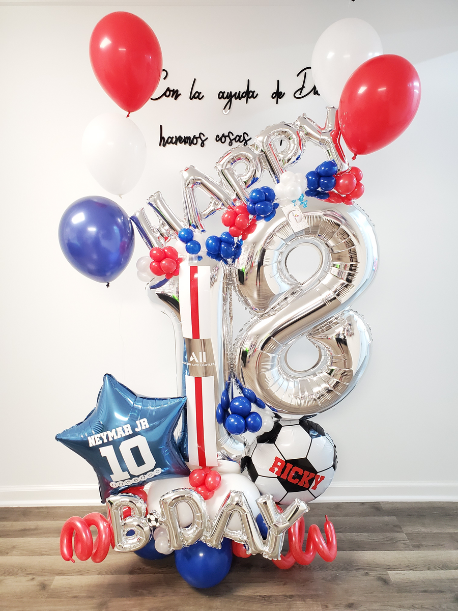 PSG Soccer Balloon Bouquet – Boga Balloons