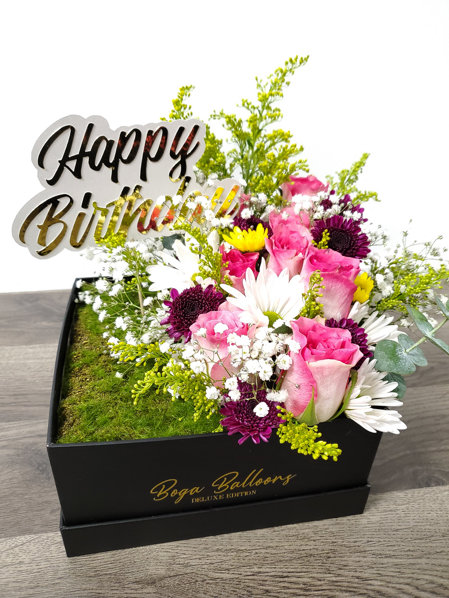 Flowers Arrangements Happy Birthday – Boga Balloons